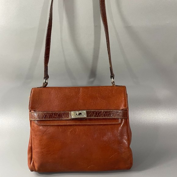 Furla | Bags | Vintage Furla Brown Leather Shoulder Bag | Poshmark